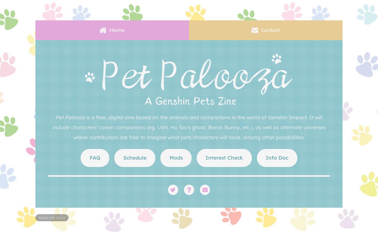 Pet Palooza: A Genshin Pets Zine